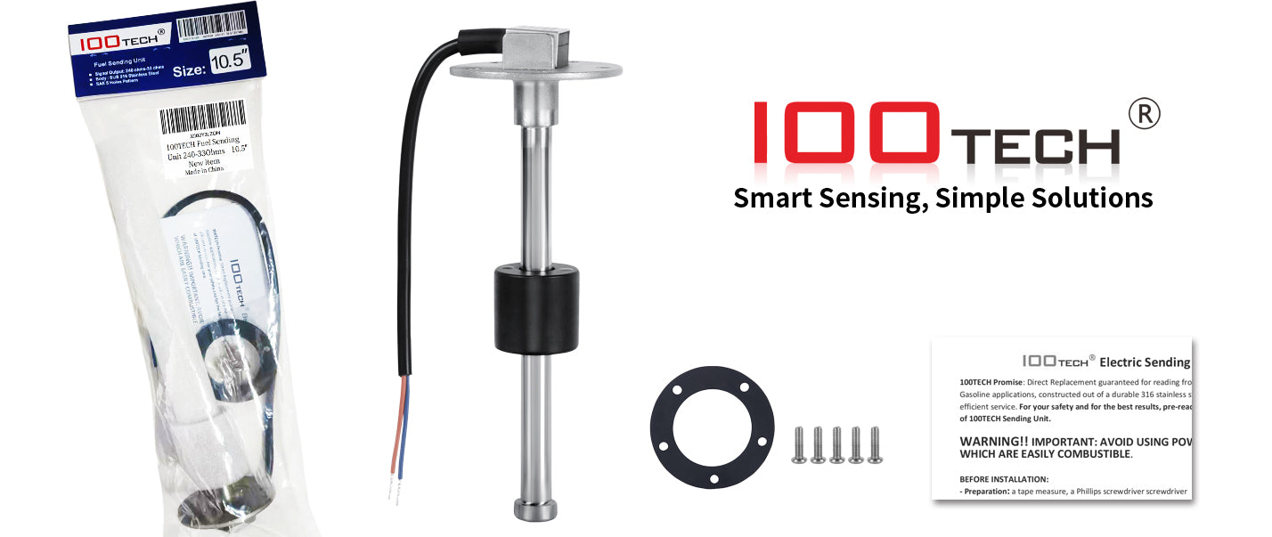 100TECH Fuel Sending Unit for Boat Car Truck Vehicle(Sensors & Gauges ...