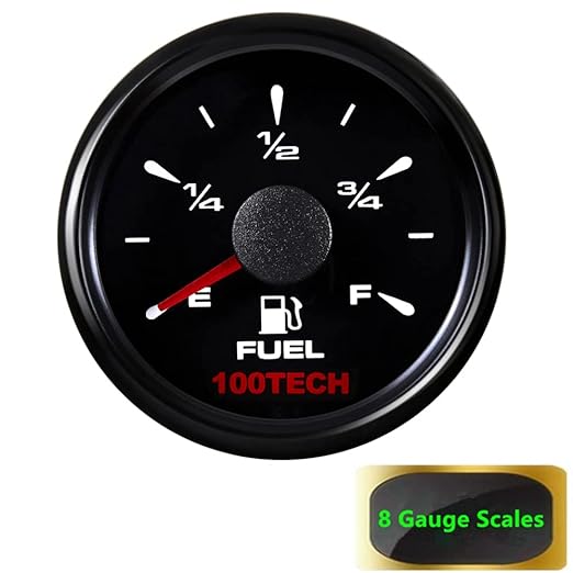 100TECH Fuel Gauge Marine Fuel Gauge Aftermarket Fuel Level Gauge Mari ...