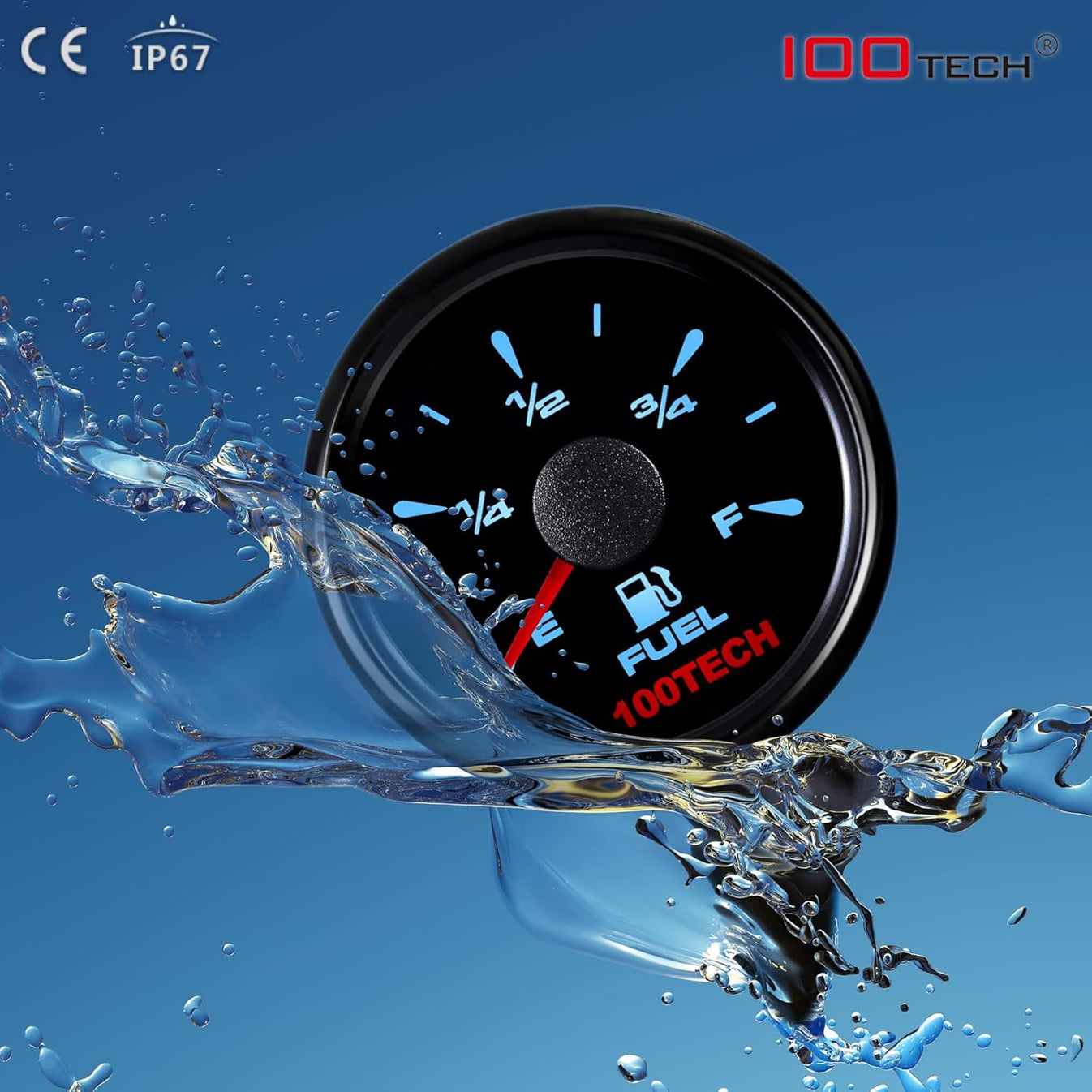 100TECH Fuel Gauge Marine Fuel Gauge 52mm 2-1/16 Aftermarket Fuel Gauge ...